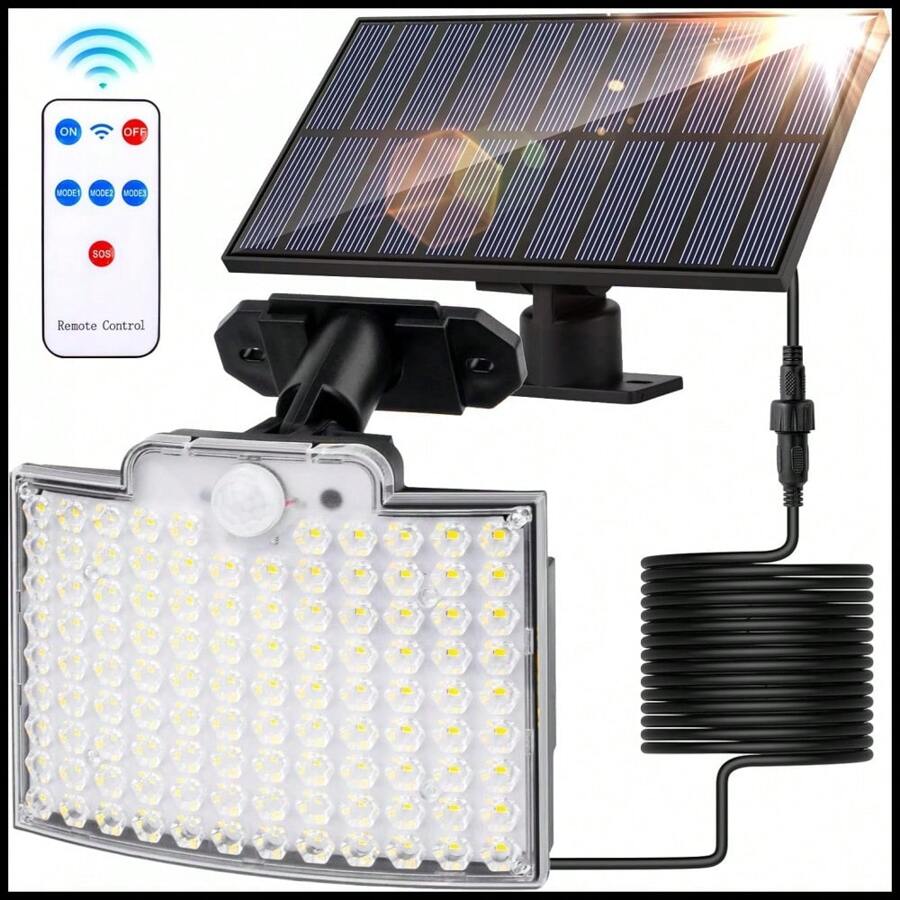 [Latest detachable 106LED with remote control] Solar light Outdoor ...
