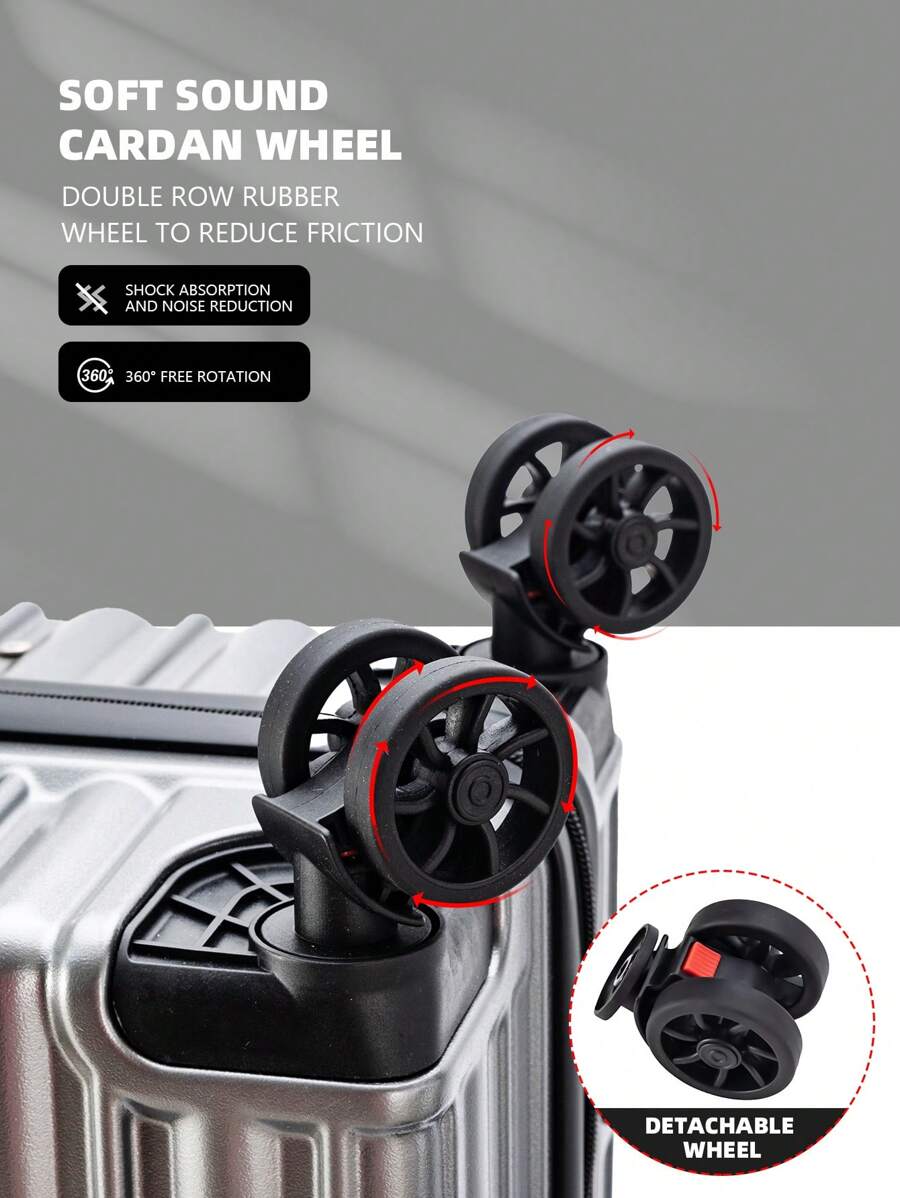 22x14x9 Carry On Luggage Hardside PC Aluminum Framed Travel Suitcase ...