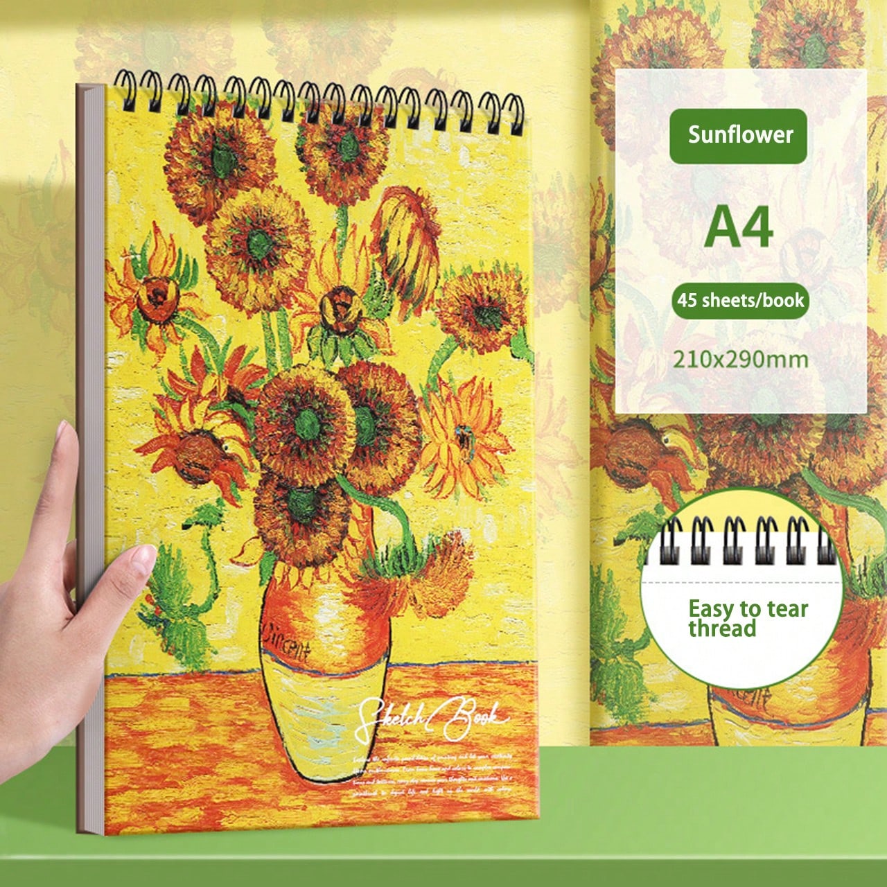 8K Thick Sketch Pad, A4 Size Sketching Notebook For Artists, Blank ...