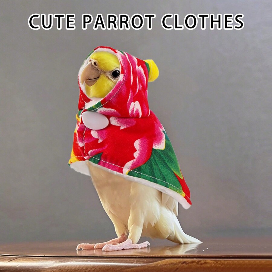 1pc Parrot Warm Cloak Warm Bird Cloth Plush Parrot Bird Cloak Cosplay ...
