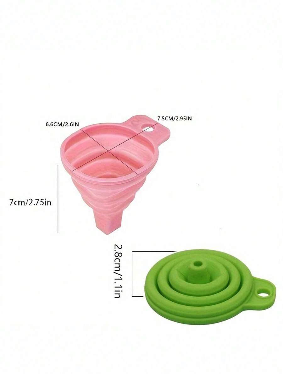 10pcs/Set Random Color Collapsible Funnel, Food Funnel, Collapsible ...