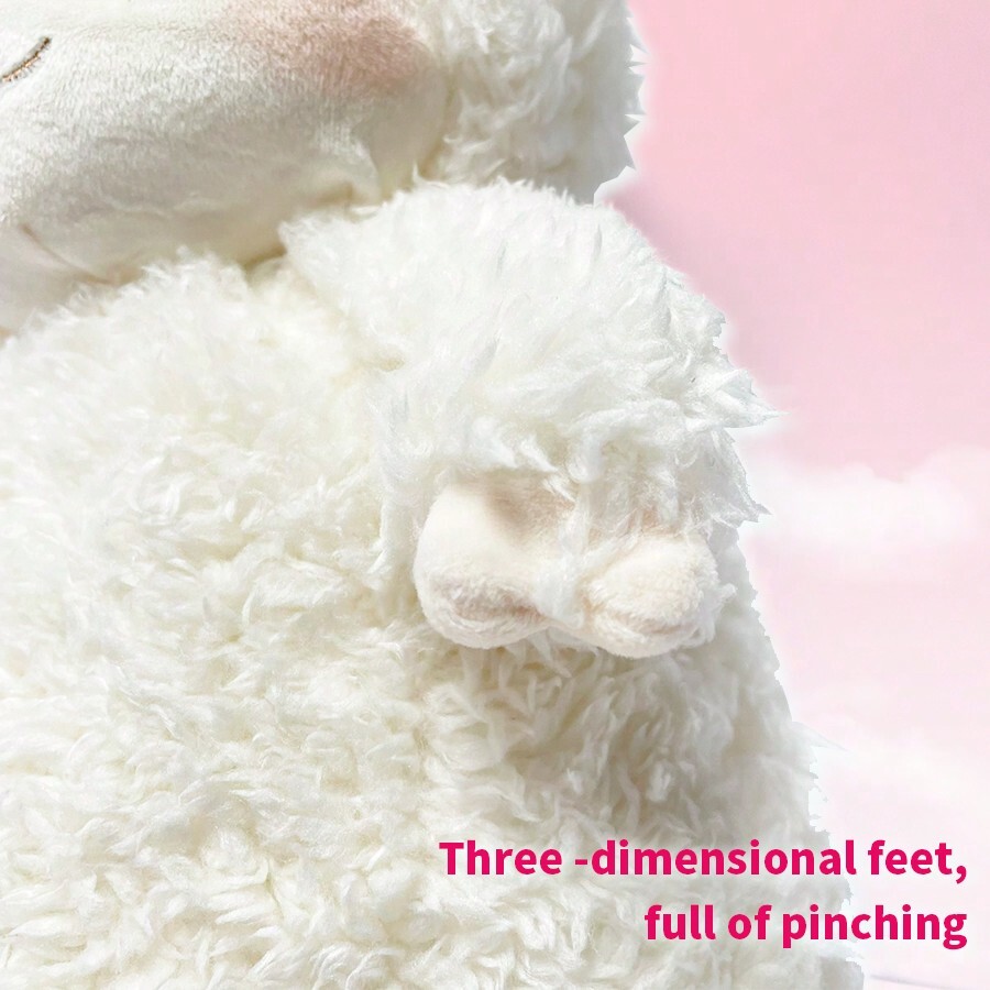 Miniso MINISO Soft White Lamb Plush Doll - Cozy And Huggable Stuffed Animal - Ideal For Ladies ...