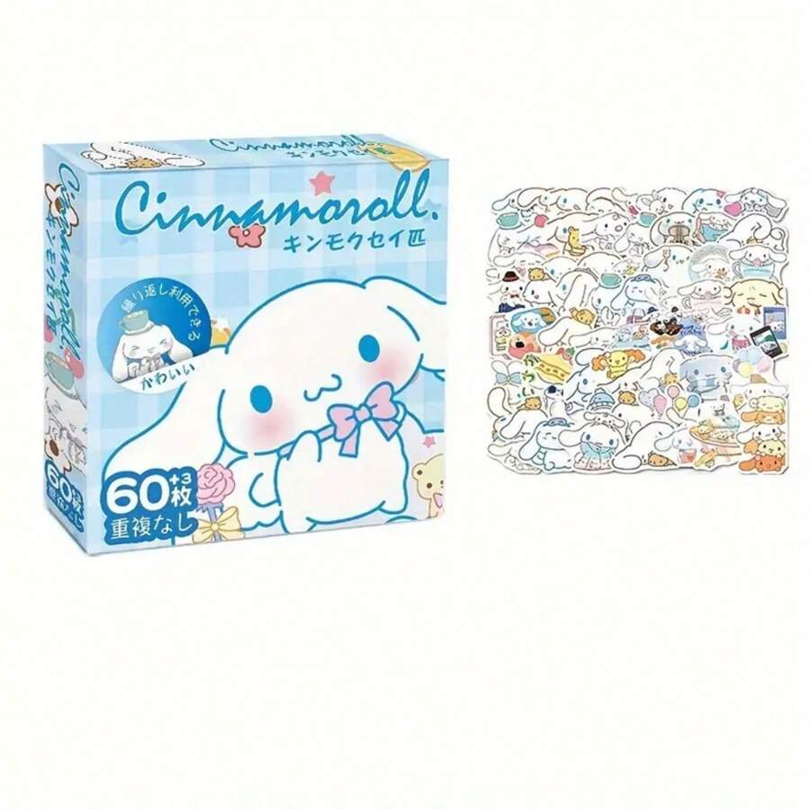 Sanrio 60pcs Sanrio Hello Kitty, Kuromi, Cinnamurroll, Pochacco ...