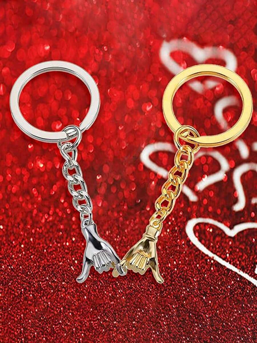 2pcs Couple Keychain, Valentine's Day Gifts For Him And Her, Matching Keychains For Boyfriend ...