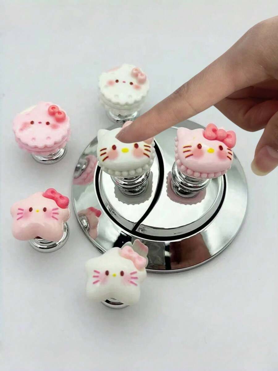 Sanrio 2pcs Toilet Presser Hello Toilet Kitty Press Button Bathroom ...