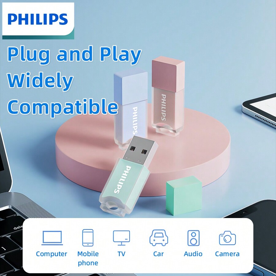 PHILIPS PHILIPS Cute Jelly USB Flash Drive 64GB Memory Thumb Stick USB2 ...