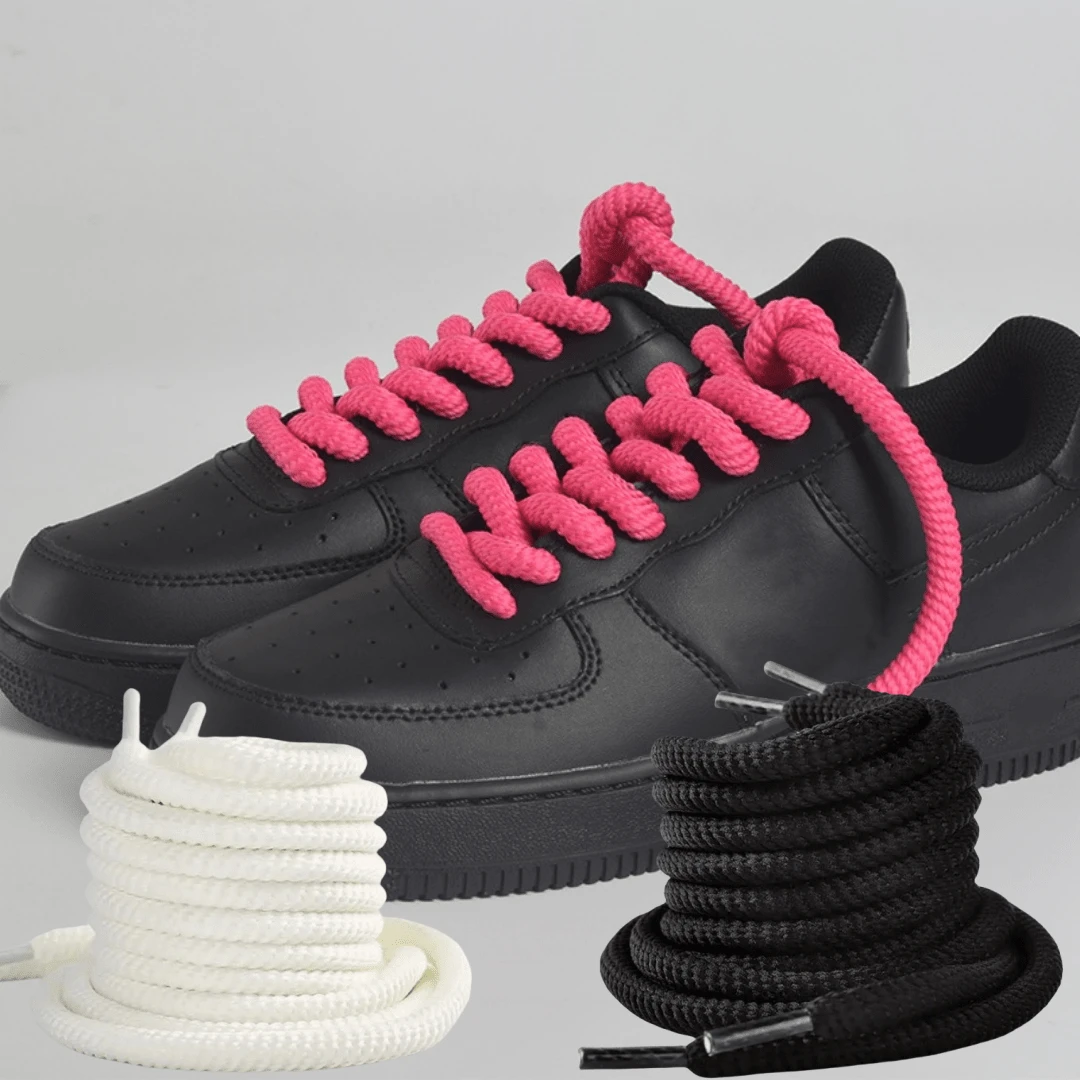 Fashion New Pink Threaded Shoelaces Men's And Women's Couple Matching ...