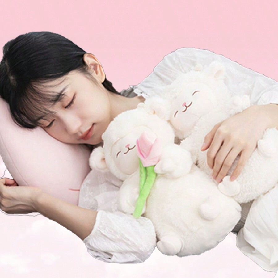 Miniso Tranquil White Lamb Plush Doll - Cuddly Lavender Holder - Aesthetic And Comforting Home ...
