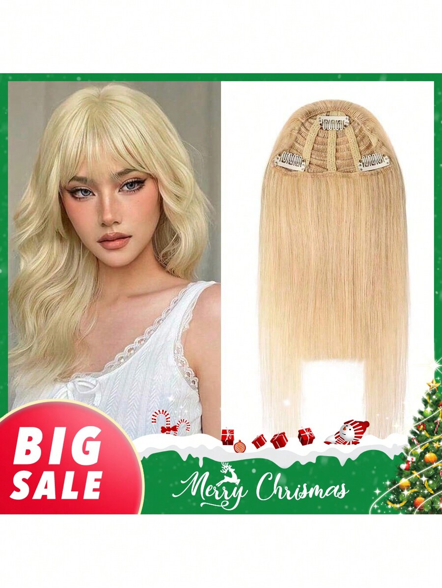 Christmas Big Sale Hair Toppers For Women 6 Inch Real Human Hair Topper ...