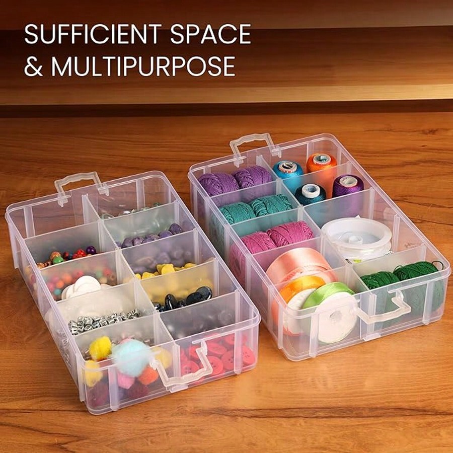 Sortierbox für Kleinteile mit 50 Fächern - Aufbewahrungsbox mit Fächern ...