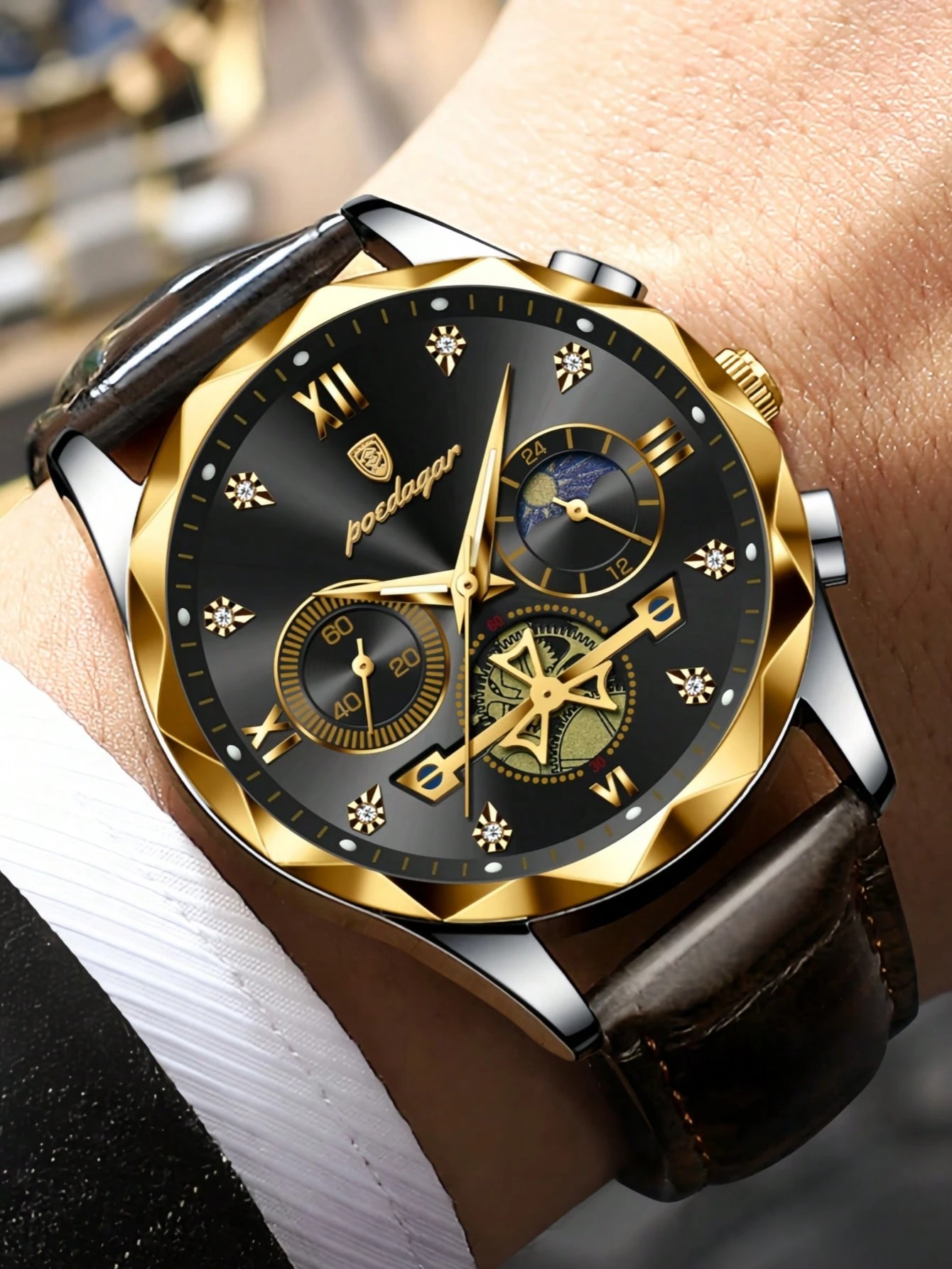 Luxury Man Wristwatch Waterproof Luminous Chronograph Watch For Men ...