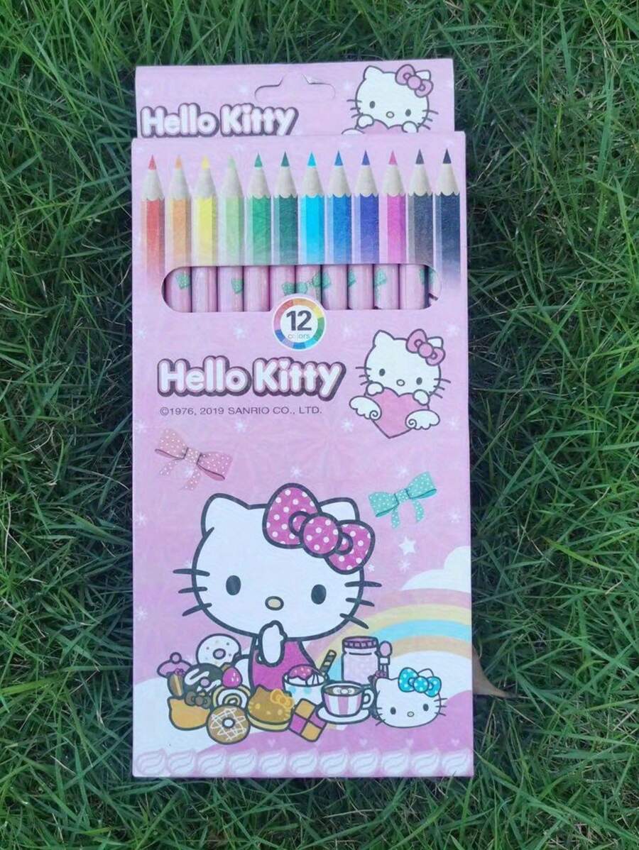 Sanrio 12pcs Sanrio 12-Color Kuromi Colored Pencil Set - Mini Art Supplies Honoring Hello Kitty ...