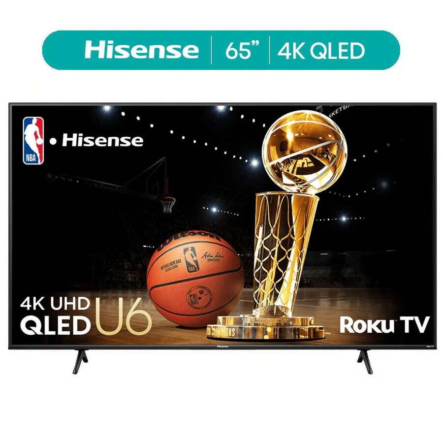 Hisense 65" Class U6HR Series QLED 4K UHD Roku Smart TV (65U6HR, 2024 ...