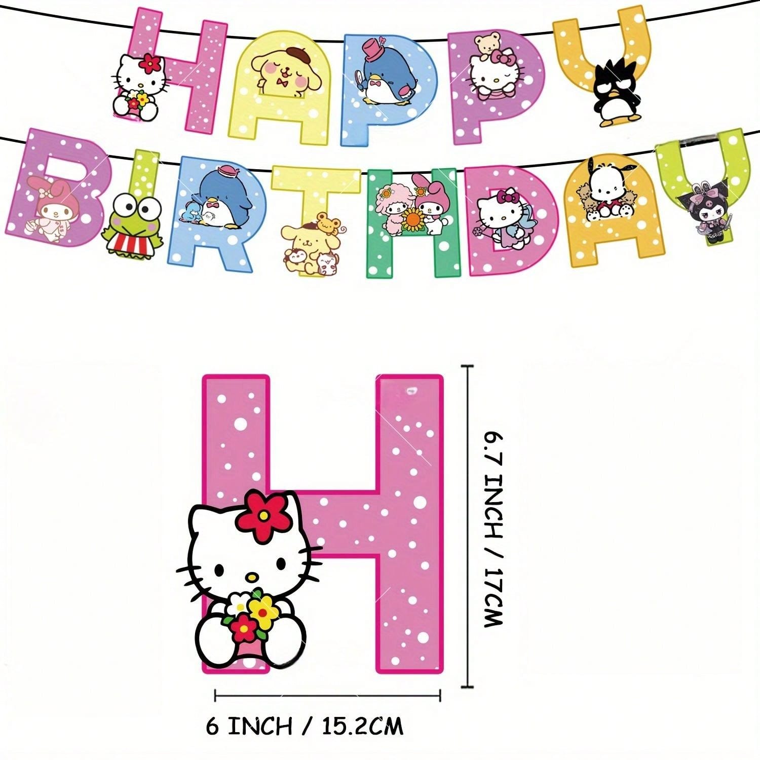 Sanrio 21pcs Sanrio Birthday Party Decor Set - Spiral Hanging Charms ...