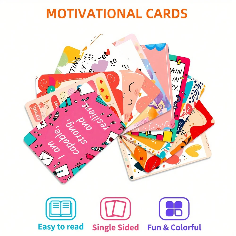 50 pzas. Tarjetas de afirmación motivacionales y positivas con diseños ...