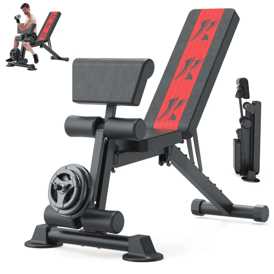Adjustable Weight Bench, Exercise Dumbbells Bench For Full Body Workout ...