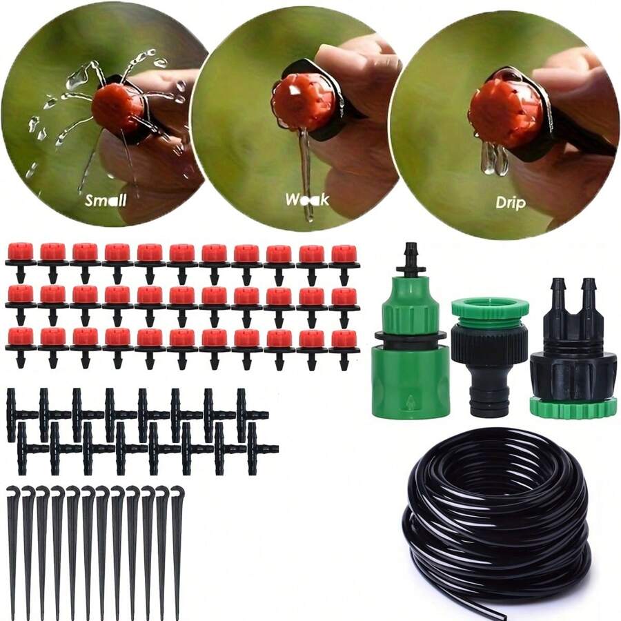 Gardening Drip Irrigation System, Red Dual Outlet Emitter Irrigation ...