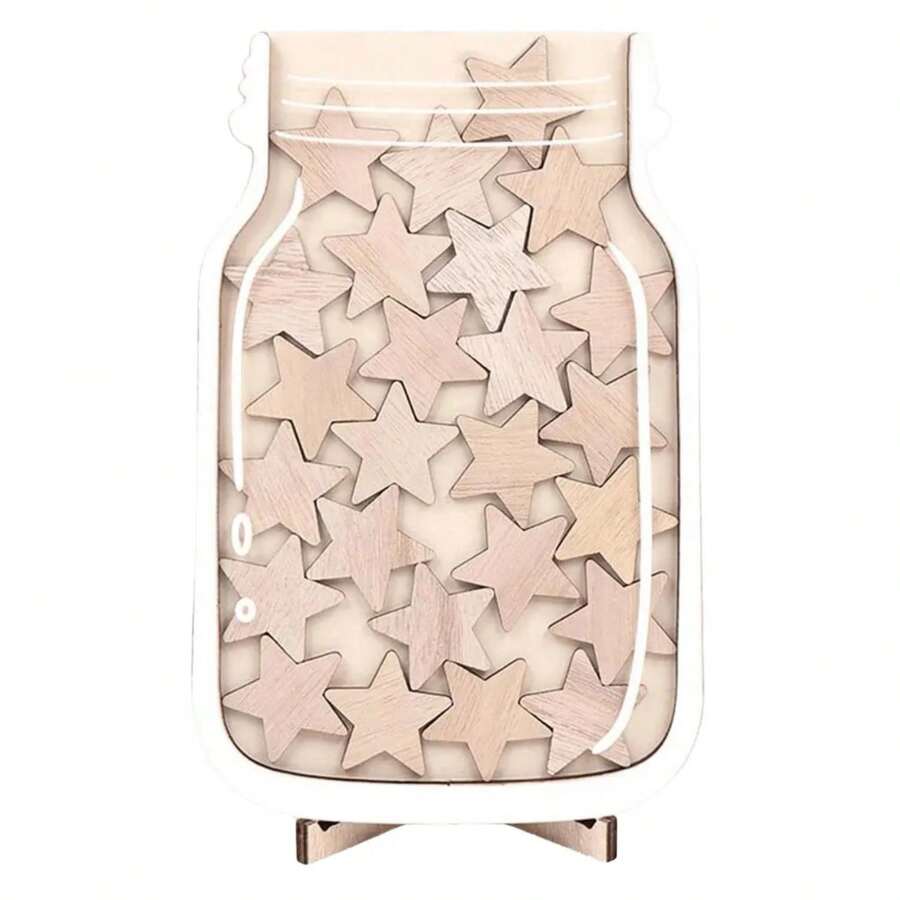 Wooden Megnetic Reward Jar With Standing Base Motivational Jar Good ...