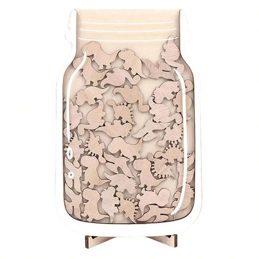 Wooden Megnetic Reward Jar With Standing Base Motivational Jar Good ...