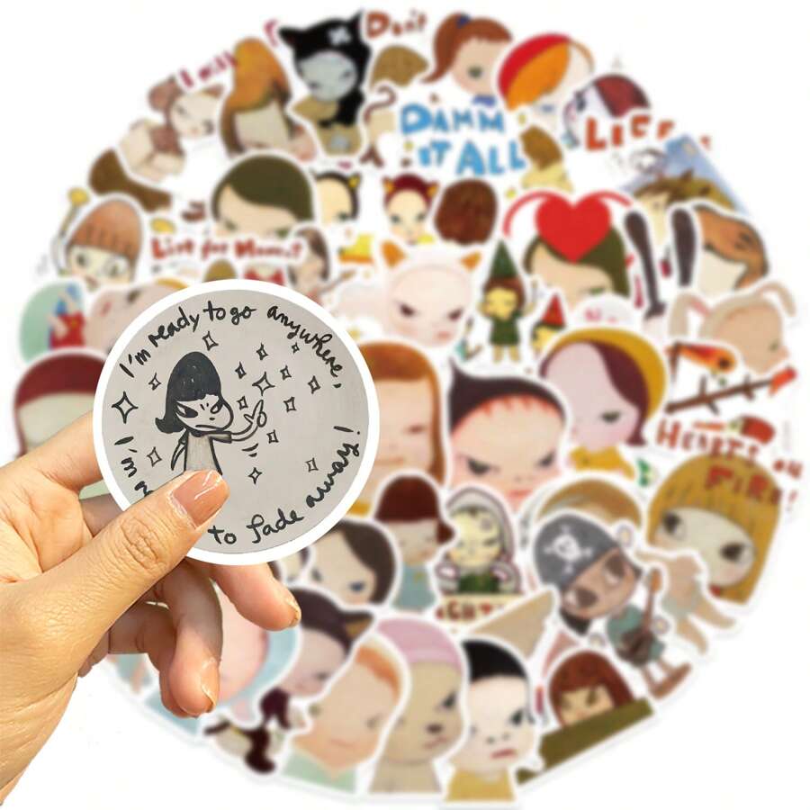 50PCS Yoshitomo Nara Stickers Vinyl Aesthetics Stickers For ...
