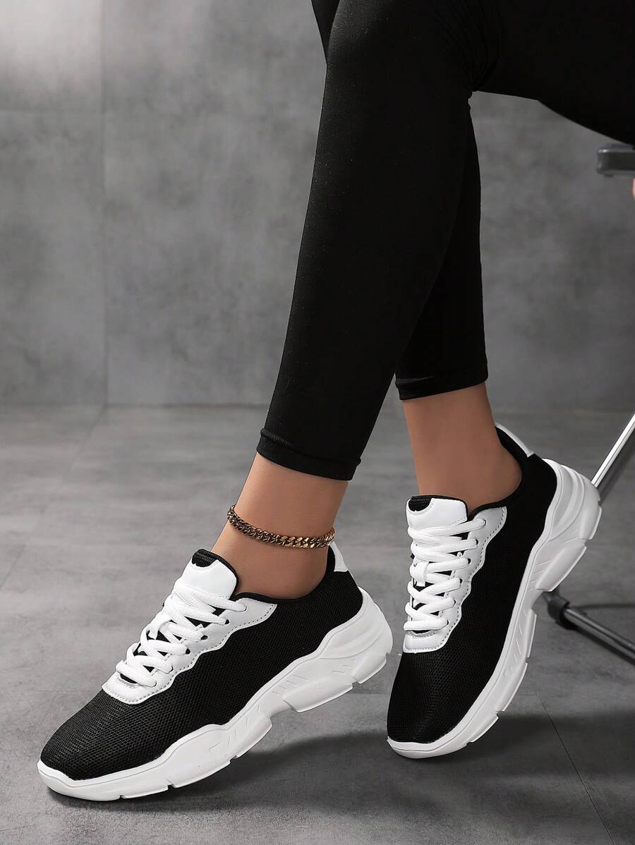 Women's Simple Casual Breathable Solid Black Outdoor Campus Multi ...
