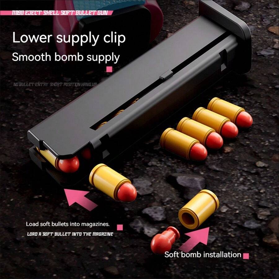 1set M1911 Toy Gun - Automatic Firing - Mechanical Linkage - Realistic ...