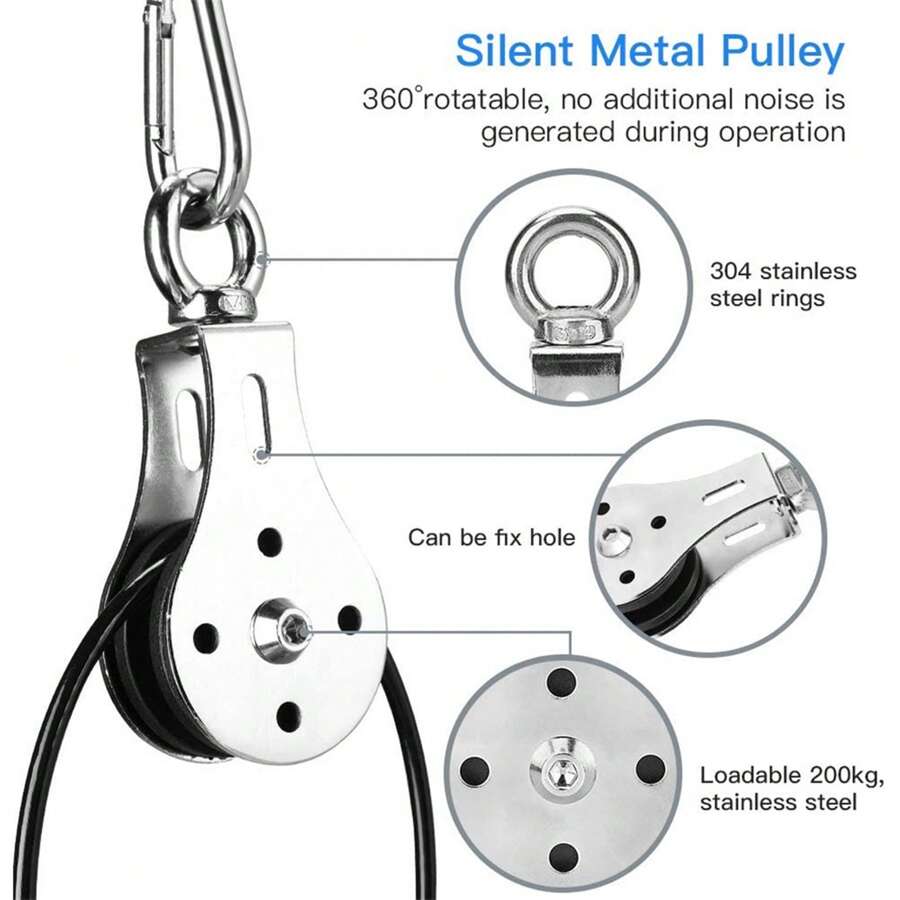 3pcs Fitness Cable Pulley System Triceps Strap For Weight Lifting ...