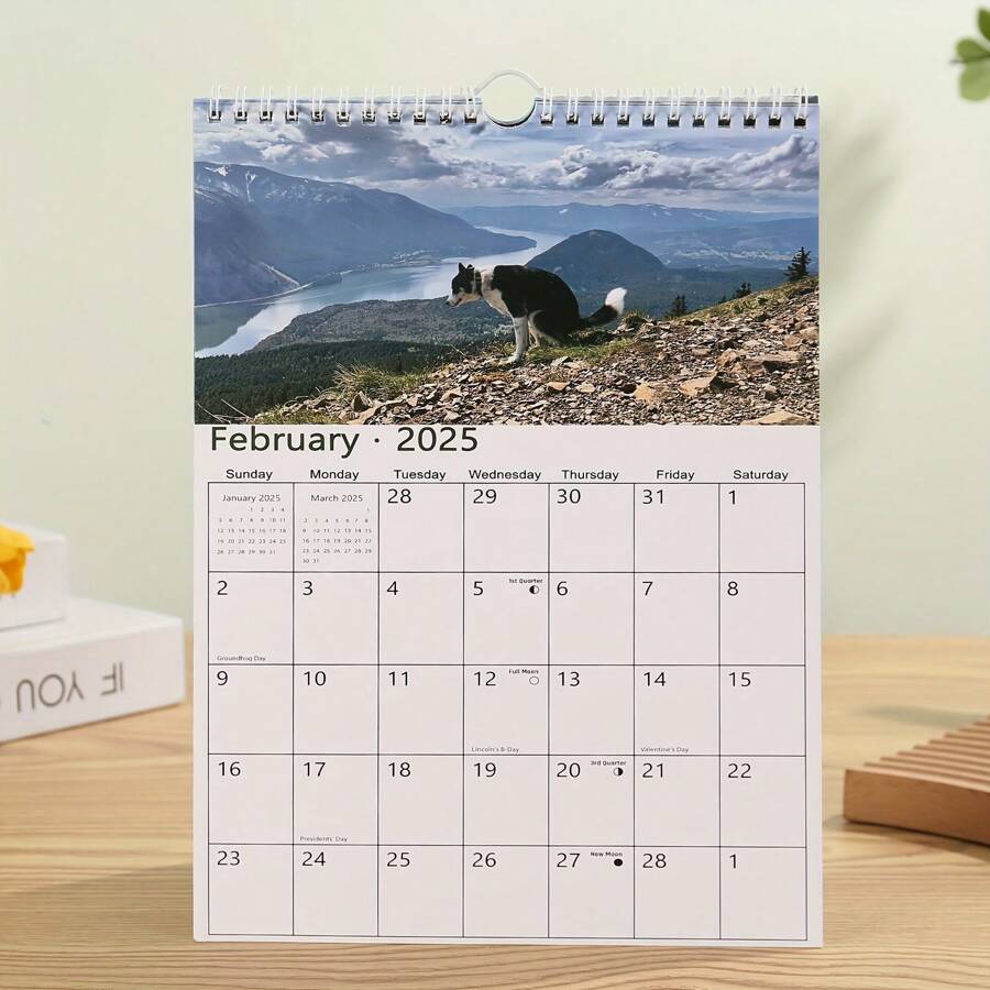 1pc 2025 Calendar Funny Dog Poop Calendar Cute Puppy Themed Wall ...