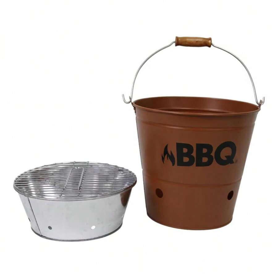 Barbecue baril Grill Portable Barbecue jardin pique-nique Grill Orange ...