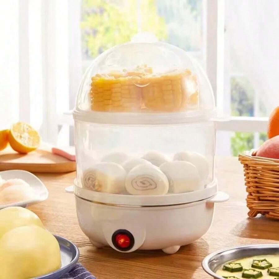 Multifunctional Egg Cooker Electric Egg Cooker Double-Layer Corn Syrup ...