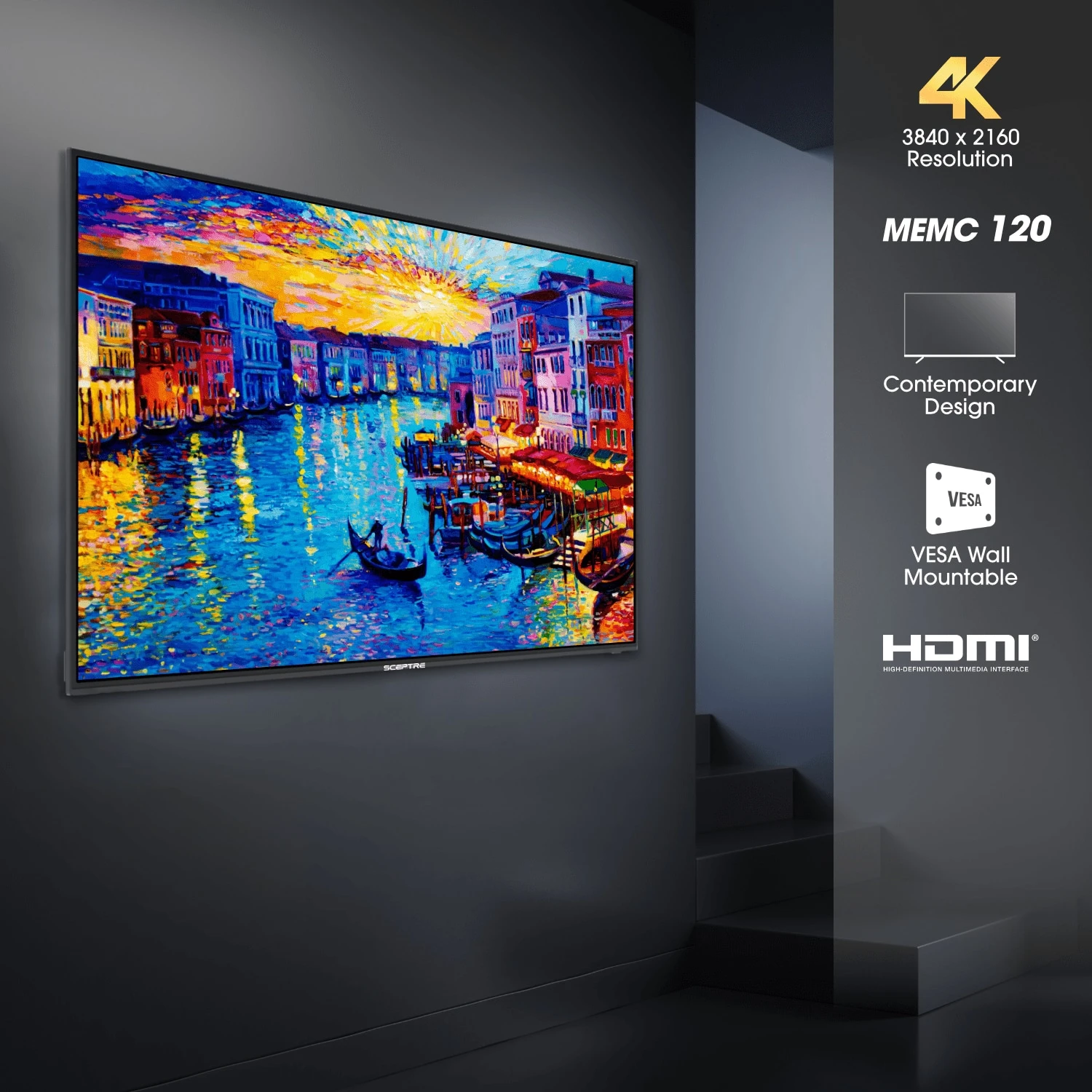 Sceptre 50" Class 4K UHD LED TV U515CV-U | SHEIN Malaysia