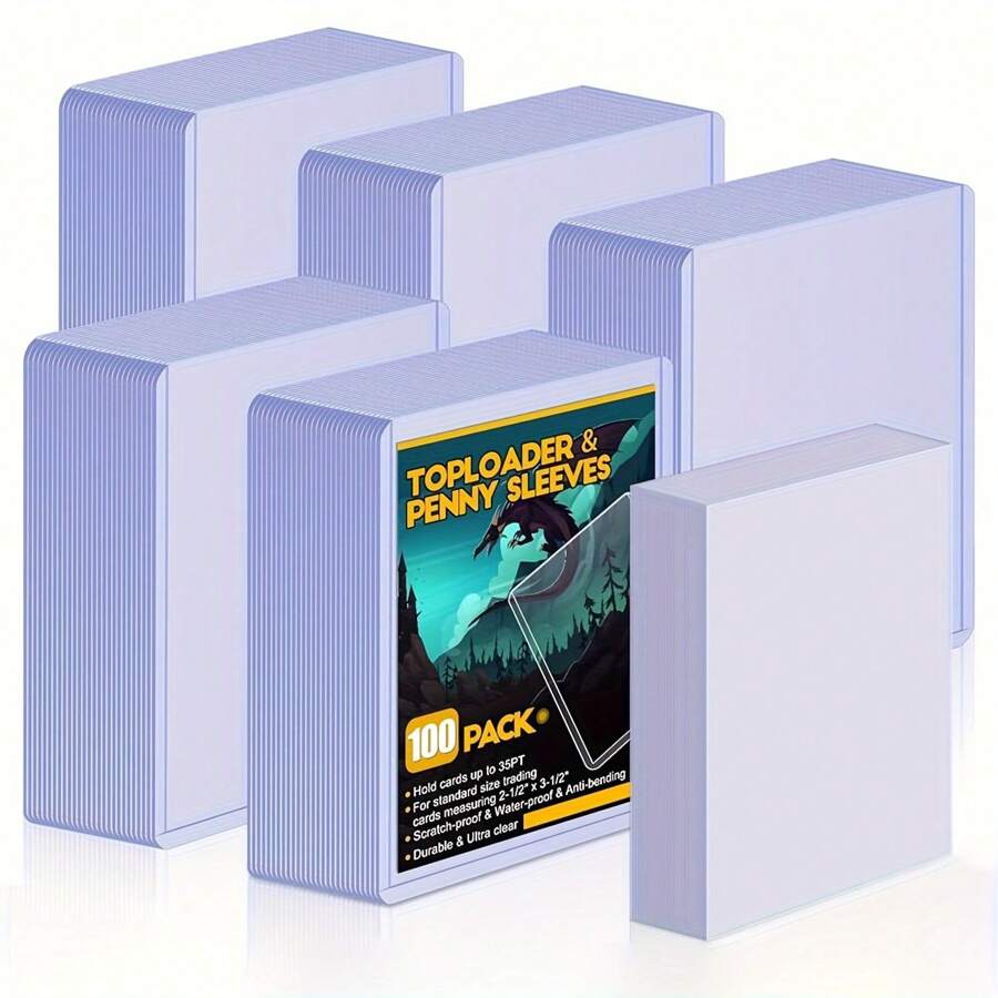 100 Trading Card Covers+100 Transparent Covers, Transparent Card ...