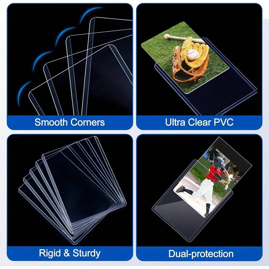 100 Trading Card Covers+100 Transparent Covers, Transparent Card ...