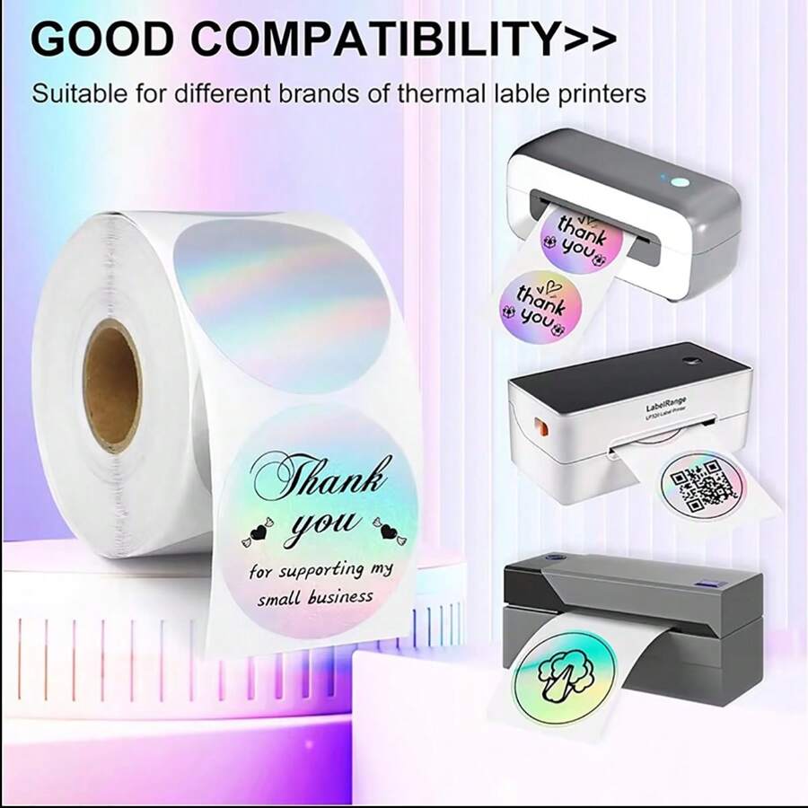 50x50mm 57x32mm holografische zilveren etiketten directe thermische ...