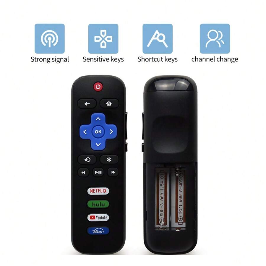 Replacement-Remote-Control For RK-TV,Compatible For TCL/Hisense /Onn ...