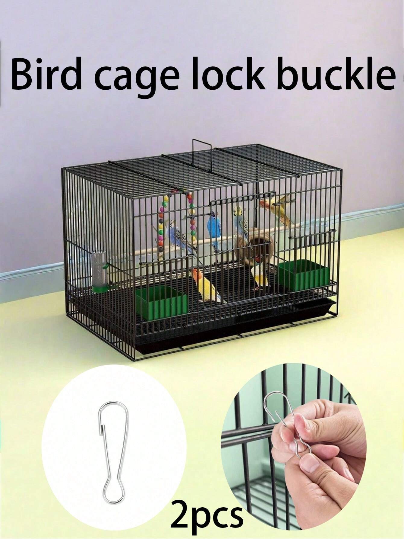2pcs Parrot Cage Lock, Parrot Escape Proof Lock, Safety Cage Door Lock ...