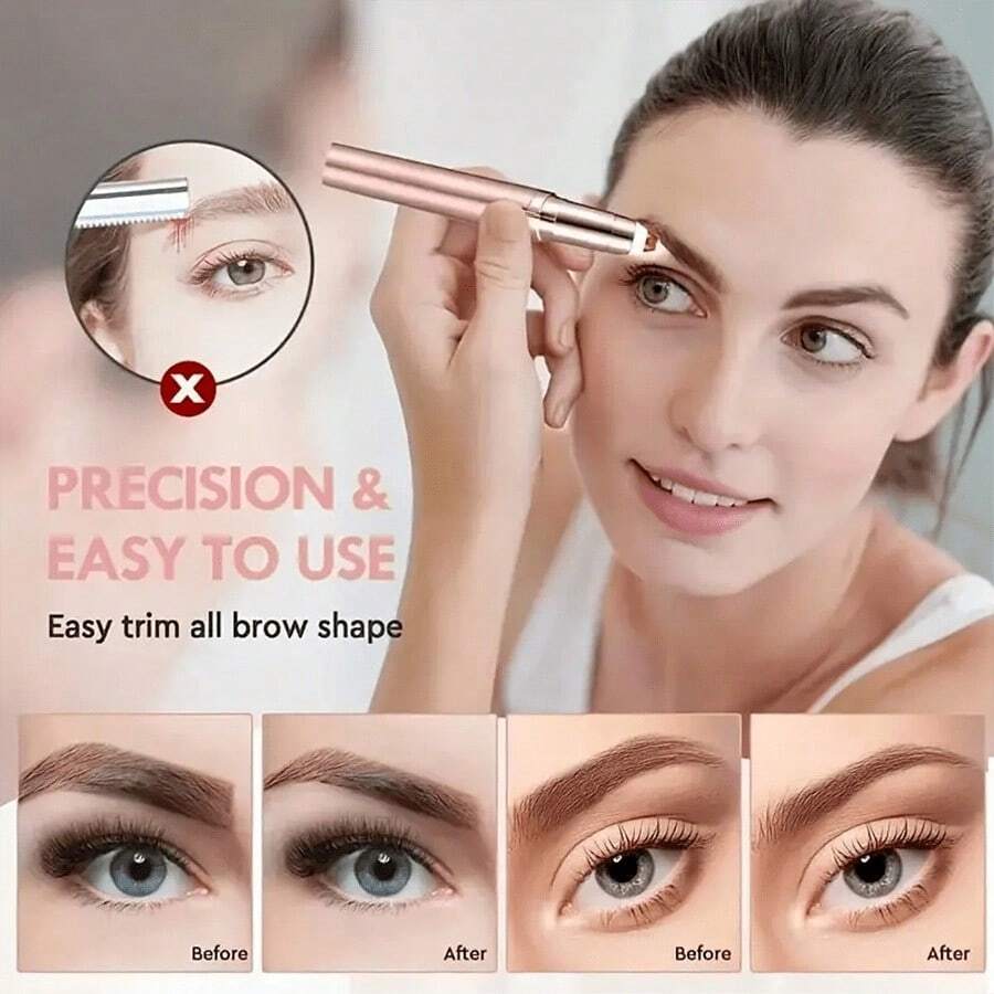 Women Electric Eyebrow Trimmer Eye Brow Shaper Pencil Face Hair Remover ...