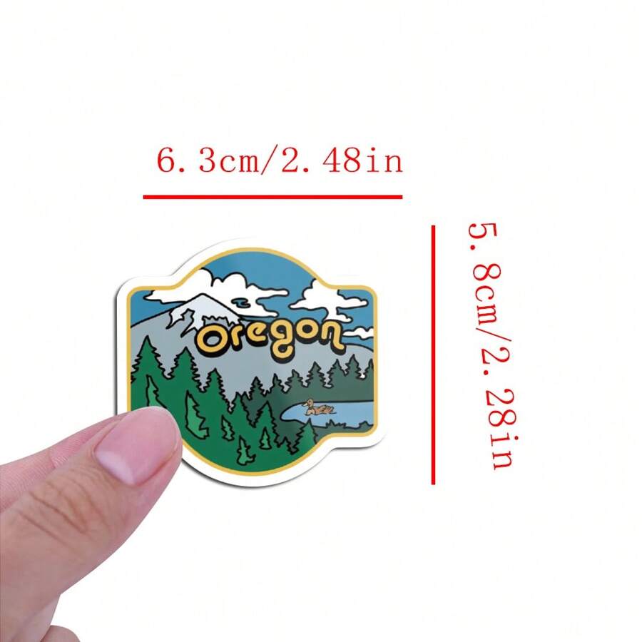 49Pcs Oregon Stickers Vinyl Aesthetics Stickers For Scrapbooking, Diary ...