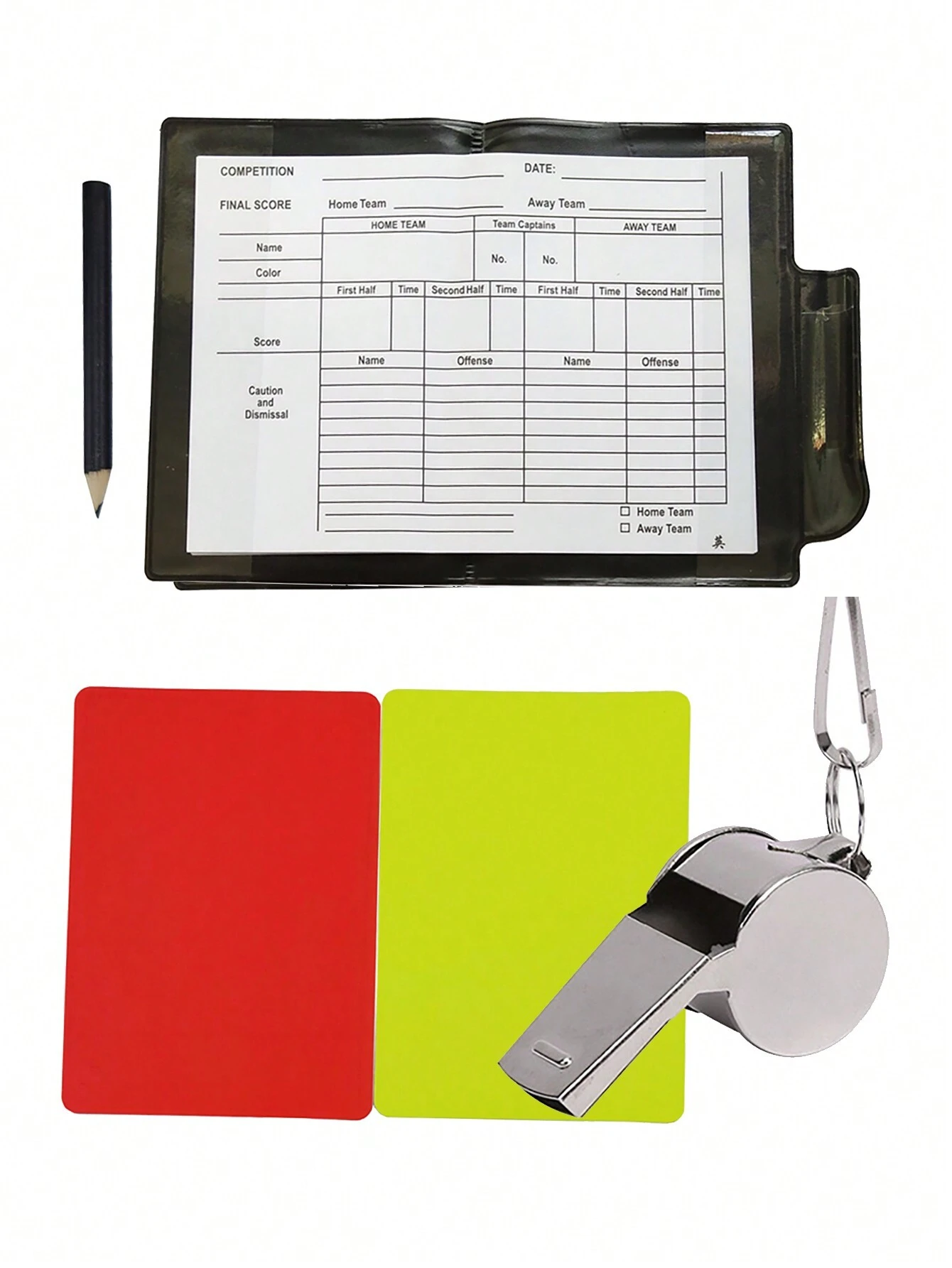 Soccer Kit - Metal Whistle With Referee Cards Set, Referee Cards For ...
