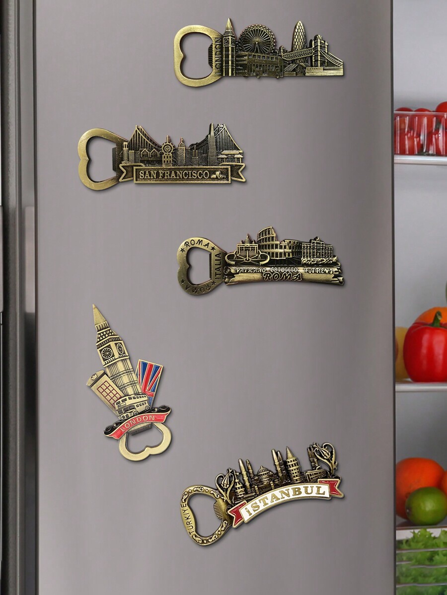 1pc Architecture Landscape Design Fridge Magnet, Landmark Building ...