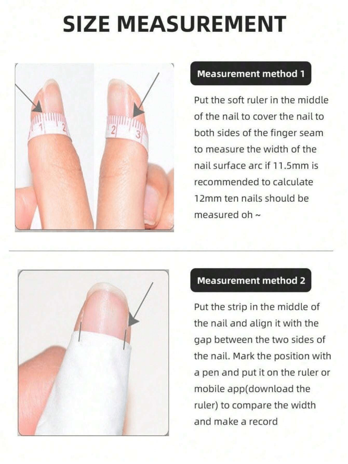 Valentines Nails 10 PCS Handmade Nails Rectangular Fake Nails Pink ...