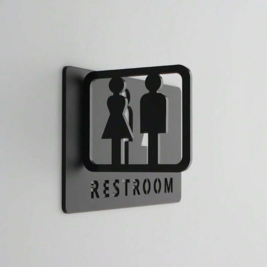 1pc 20x12cm/20x14.9cm Restroom Signage, Creative Gender Bathroom/Toilet ...