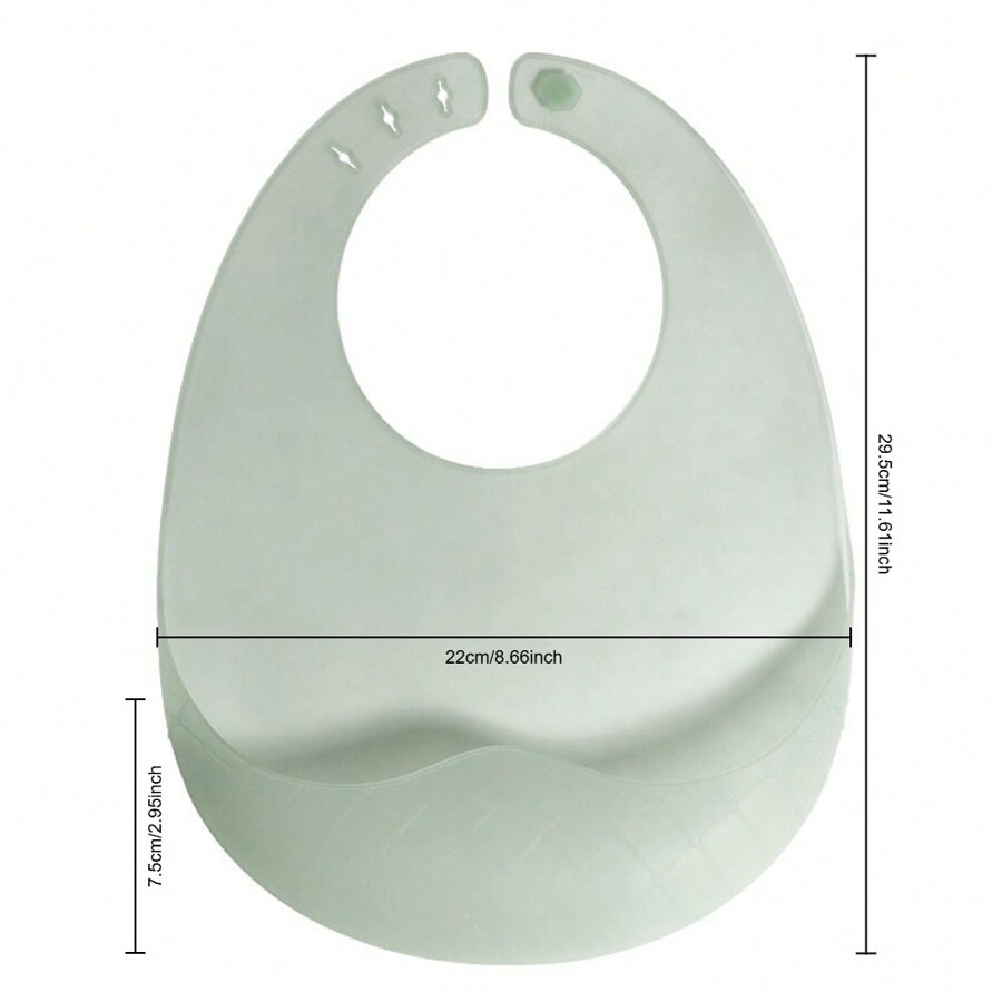 Baby Silicone Feeding Bib, Ultra-Thin Waterproof Dribble Bibs For ...