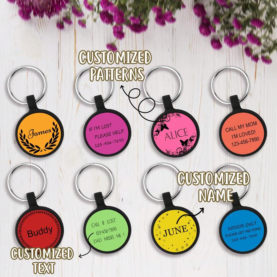 1pc Engraved Personalised Silicone Dog Tag,Personalized Bone-Shaped ...