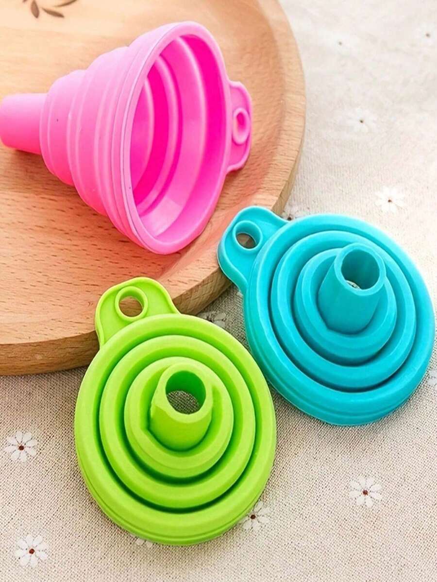 10pcs/Set Random Color Collapsible Funnel, Food Funnel, Collapsible ...