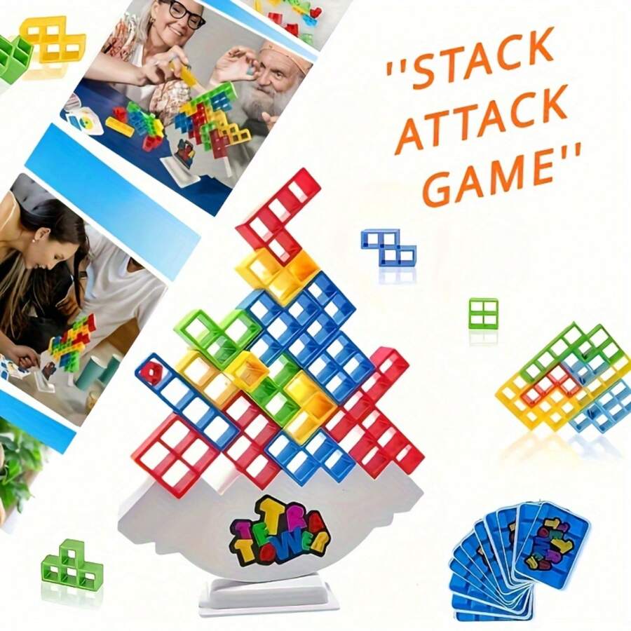 Stack Attack Game - Virus Interactive Balancing Block Stacking Board ...