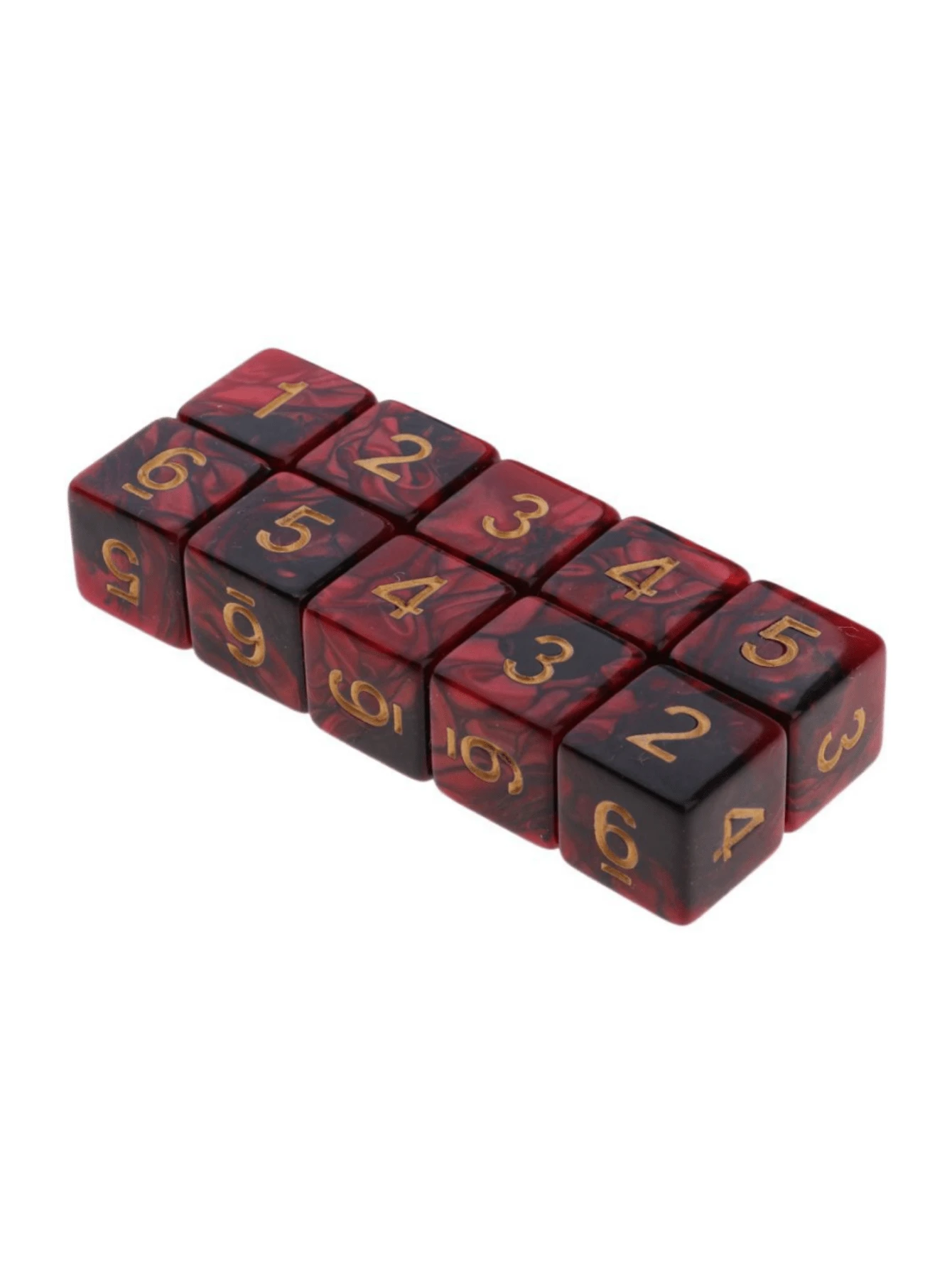 10pcs/Lot 6-Sided Polyhedral Dice Double-Colors D6 Acrylic Digital Dice ...