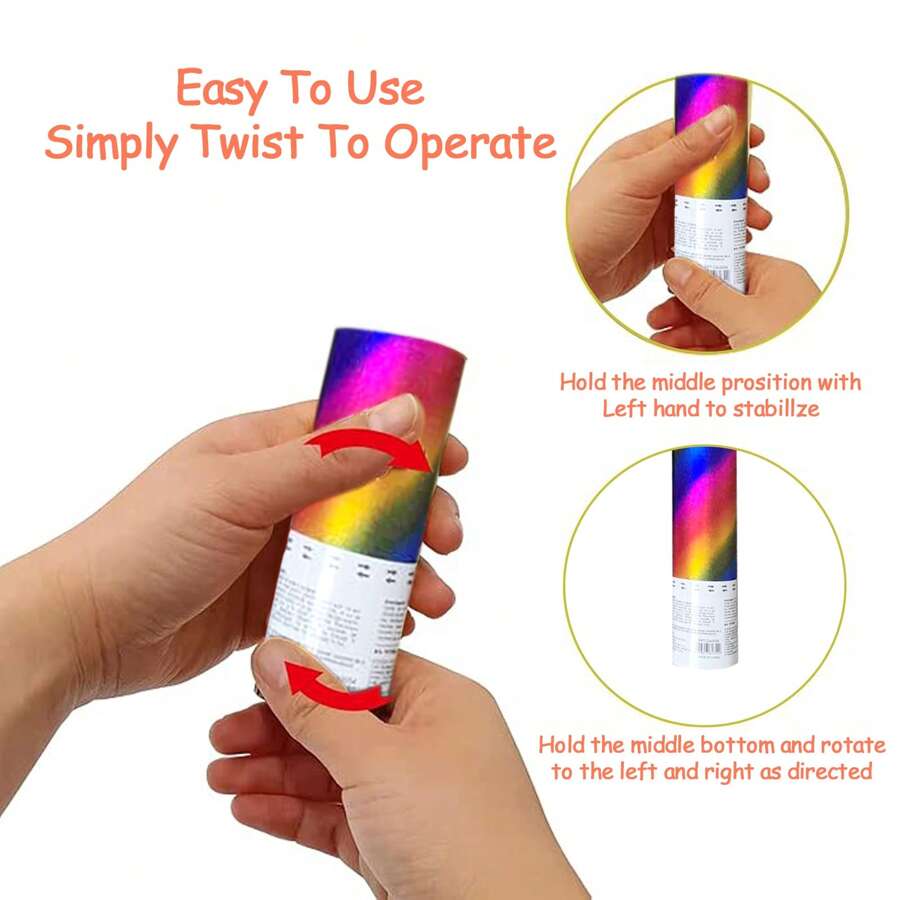 1 Piece Mini Confetti Shooter Handheld Do-It-Yourself Spring Loaded ...