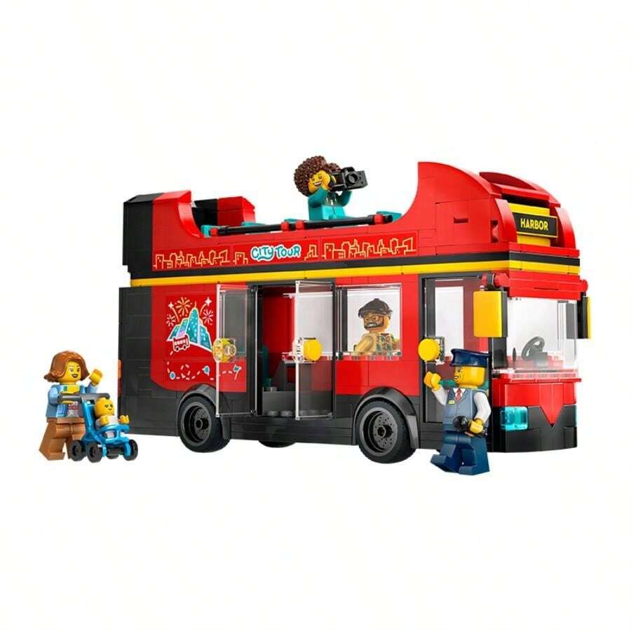 LEGO Cidade 60407 Ônibus Turístico de Dois Andares Vermelho, Brinquedo ...