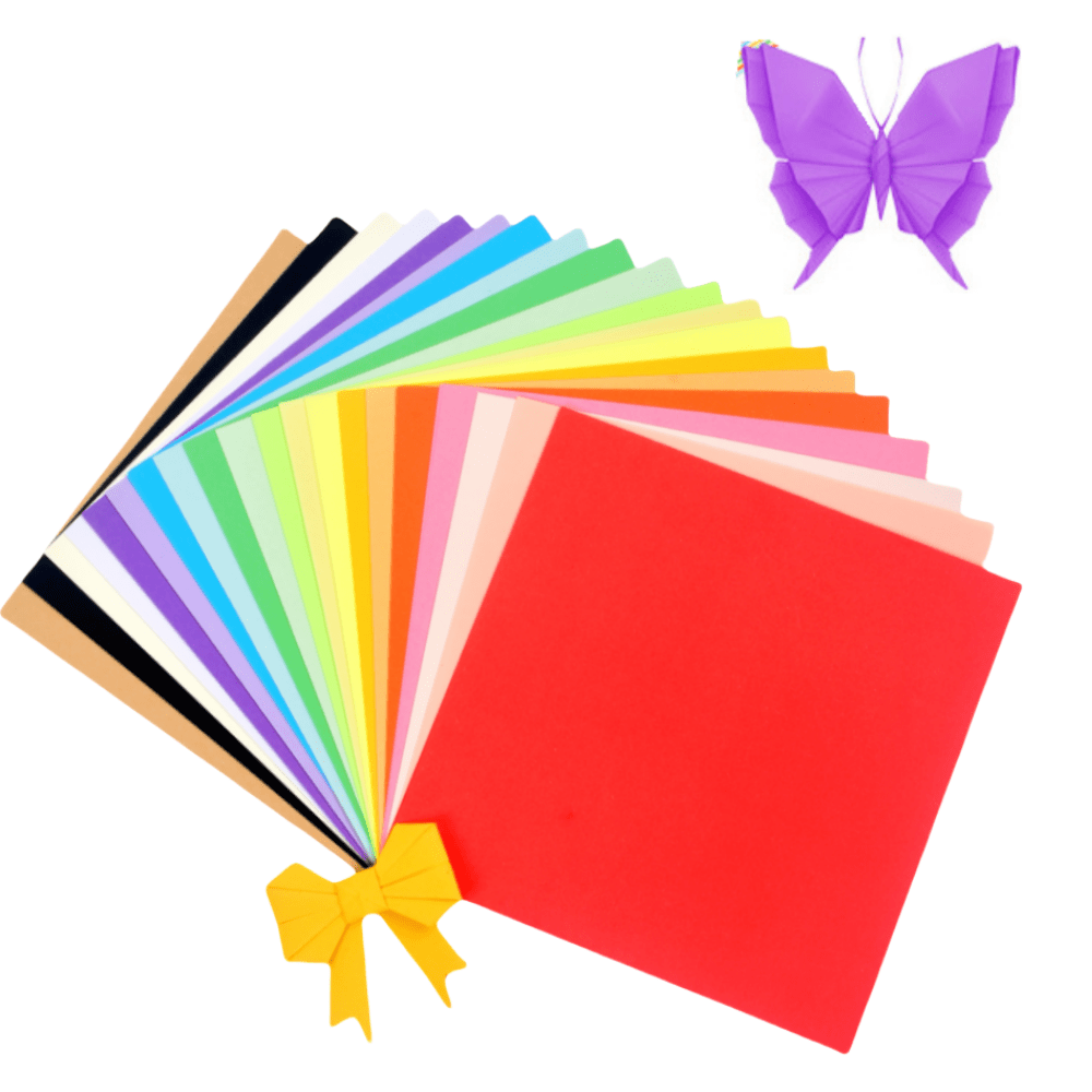 100pcs 20 Colors Multicolor Colored Paper Square Colored Paper ...